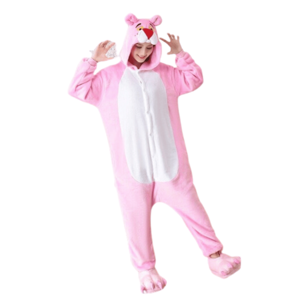 Adults Pink Panther Onesie Costume Costumes by Casaliving Casa Living