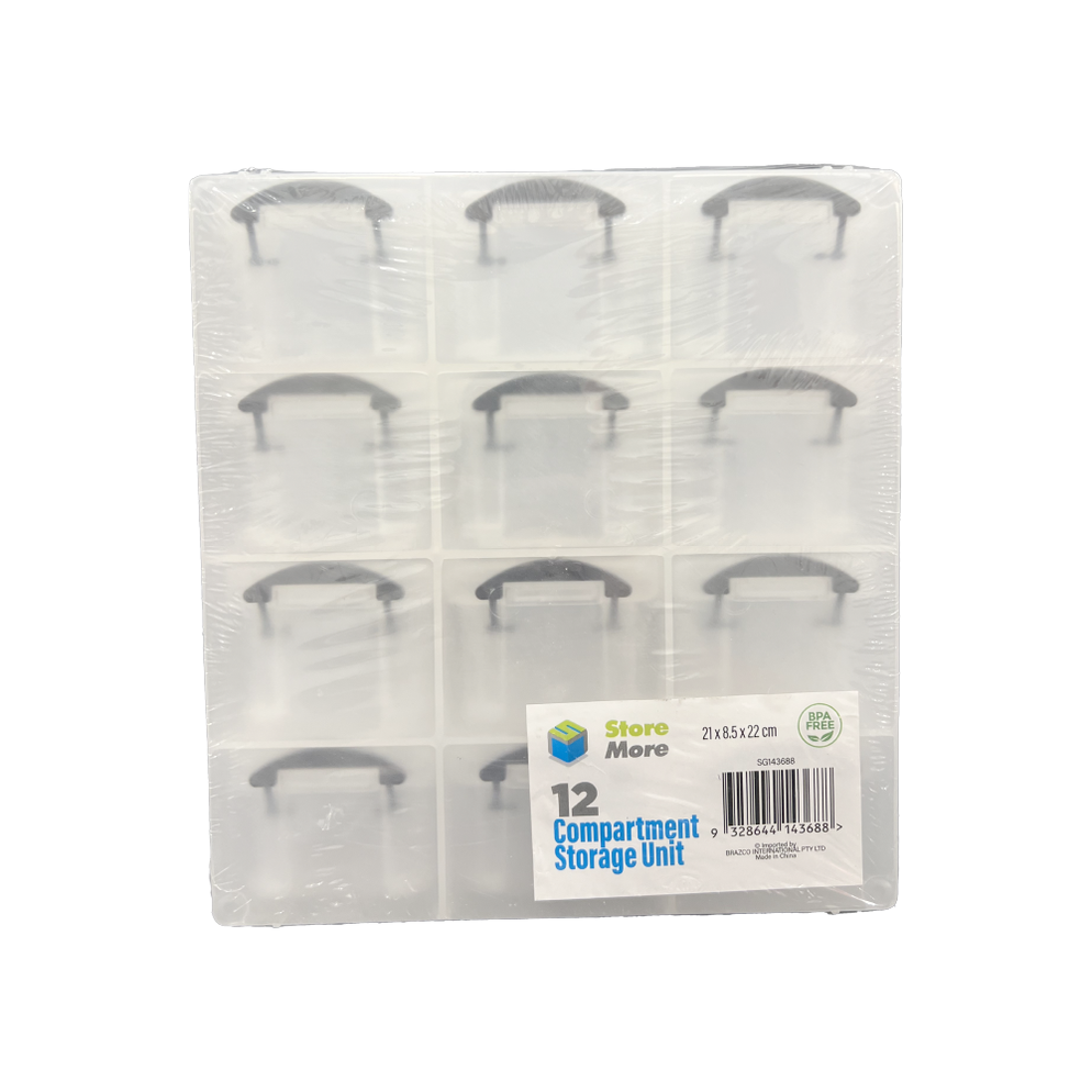 Casaliving Compartment Storage Unit 12 Clip Boxes — Casa Living