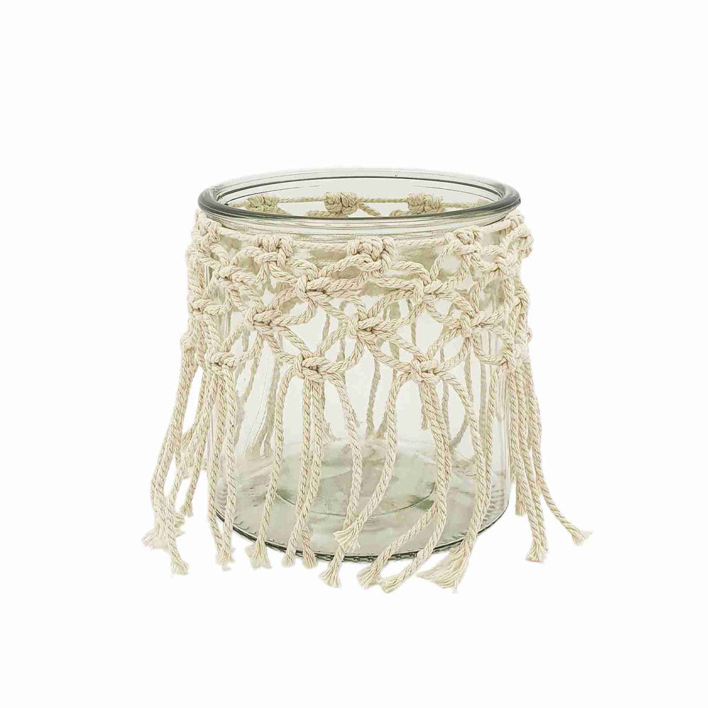 Macrame Glass Planter | Vases & Glass Vases - Casaliving — Casa Living