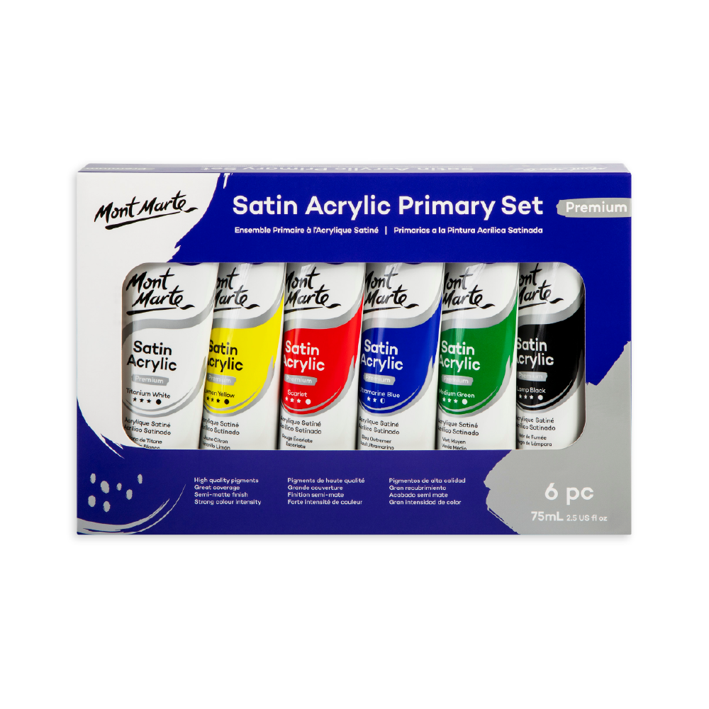 Satin Acrylic Paint Set 6pc × 75ml — Casa Living