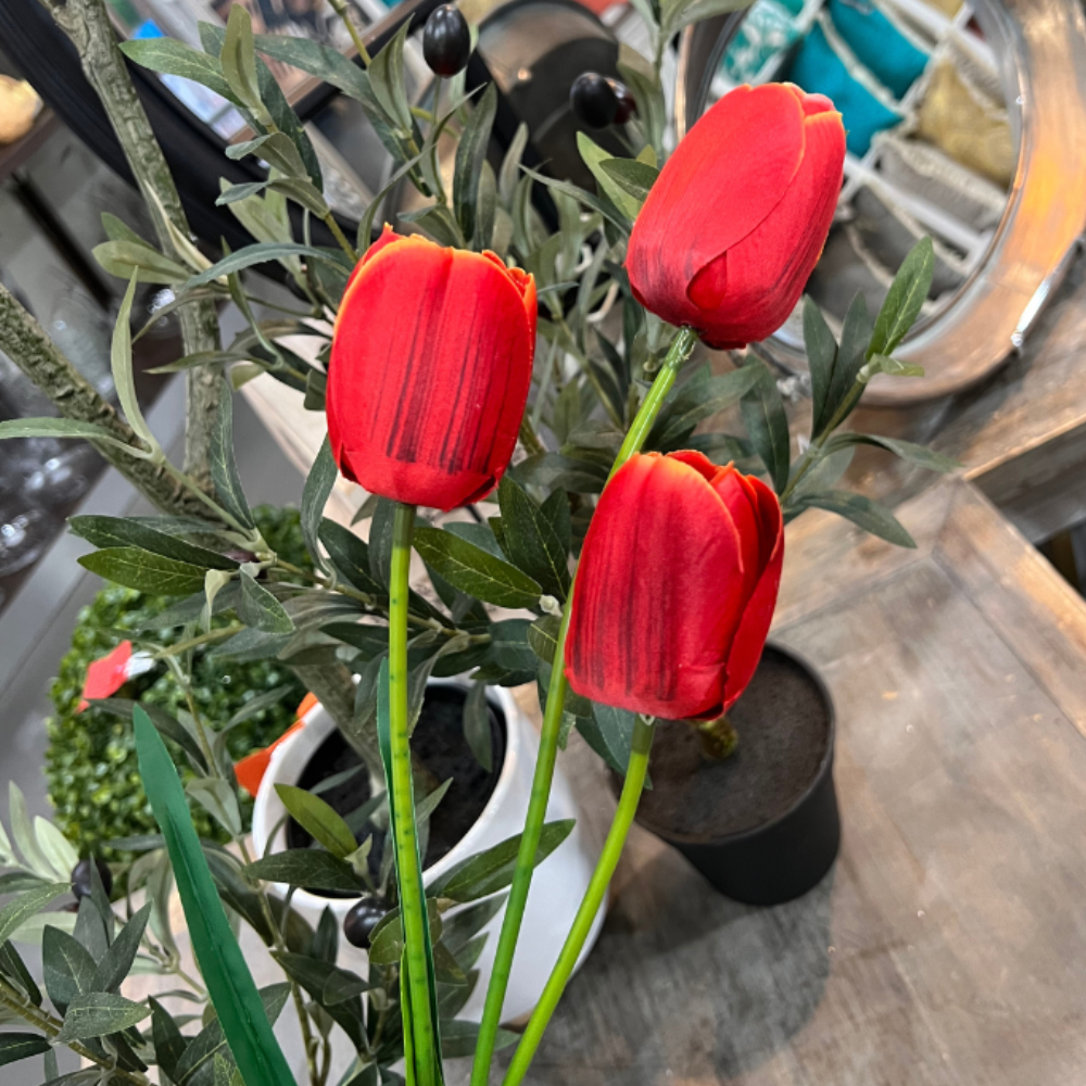 Red Artificial Tulip Bunch | Artificial Flowers by Casaliving — Casa Living